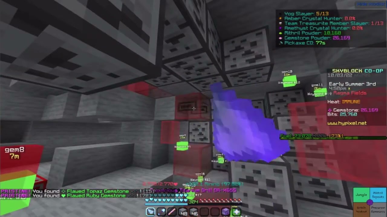 Hypixel’s Newest Improved Gemstone Mining Macro mod Make 630M+ AFK Overnight June 2025 - Cube Letter